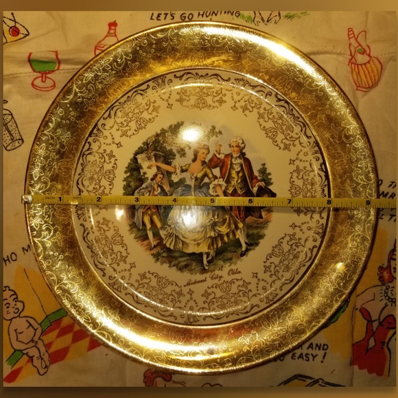 Vintage | Wall Decor | Colonial Plate Midwest City Okla 929 22k Gold ...